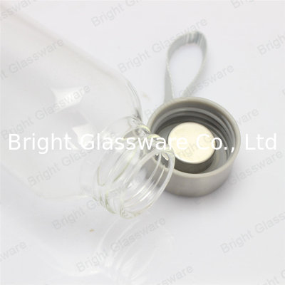 500ml 550ml 650ml 750ml High borosilicate glass water bottle with lid