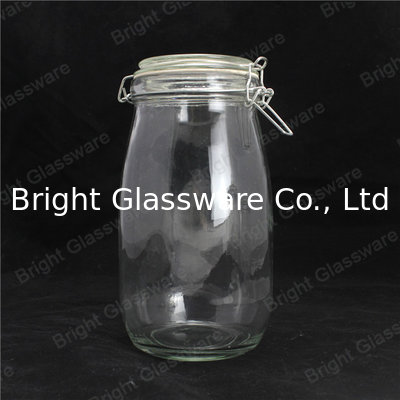 Made-in-china Cheap Best selling Sealable Glass Jar With Cilp Lid