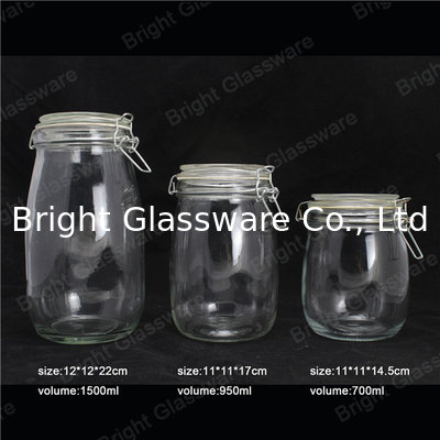 Made-in-china Cheap Best selling Sealable Glass Jar With Cilp Lid