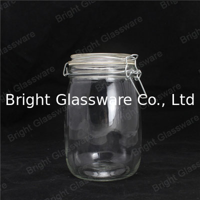 Made-in-china Cheap Best selling Sealable Glass Jar With Cilp Lid