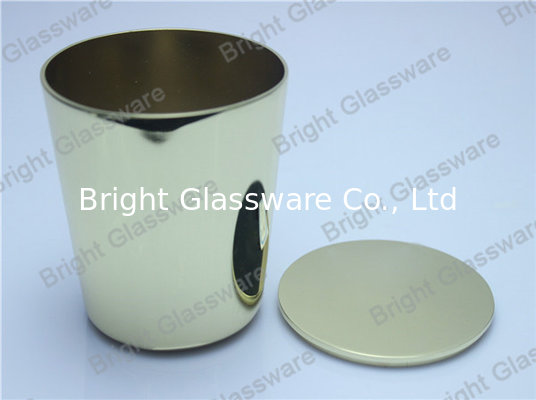 top popular design electroplated gold candle holder with wax