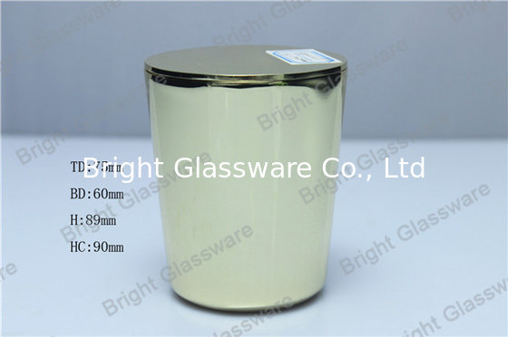 top popular design electroplated gold candle holder with wax