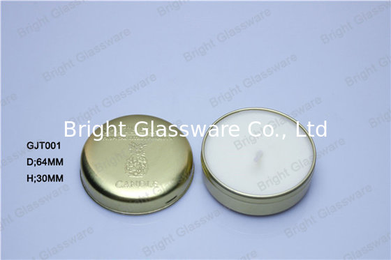 Custom Gold Candle Jars Tinplate With Custom Emboss Logo