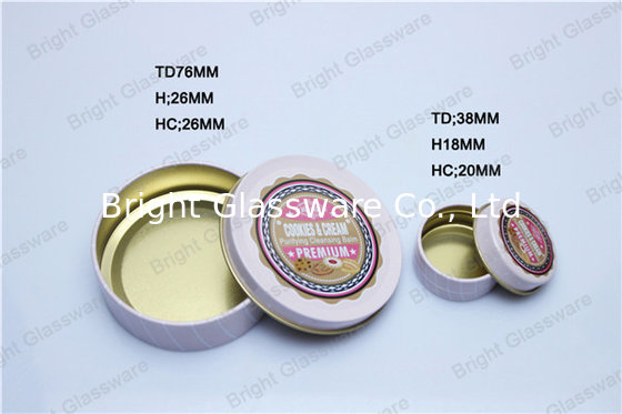 Custom Gold Candle Jars Tinplate With Custom Emboss Logo