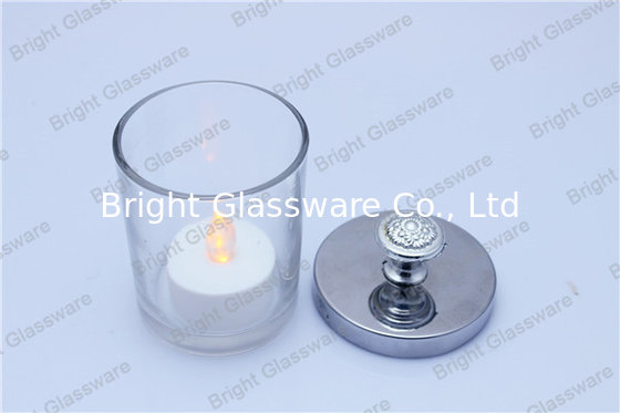 Latest Design candle jar with metal lid, candle container lid for decor