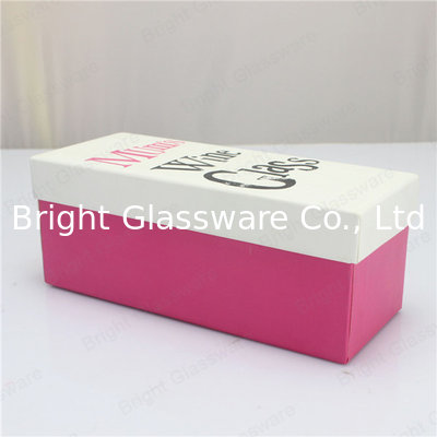 Clear blown wine goblet glass with custom printing for party