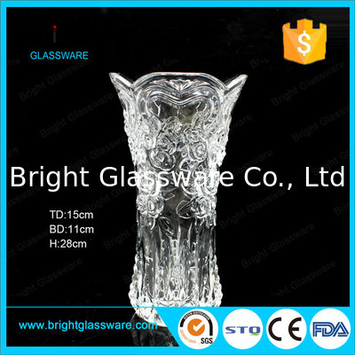cheap clear glass vase for decoration