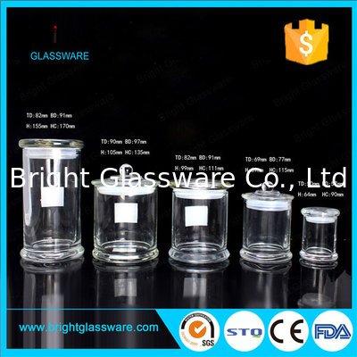 3oz 8oz 12oz glass candle jar in stock, best quality clear metro glass jar