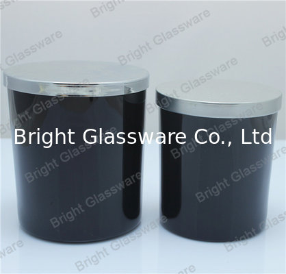black candle holder with silver lid for wholesale