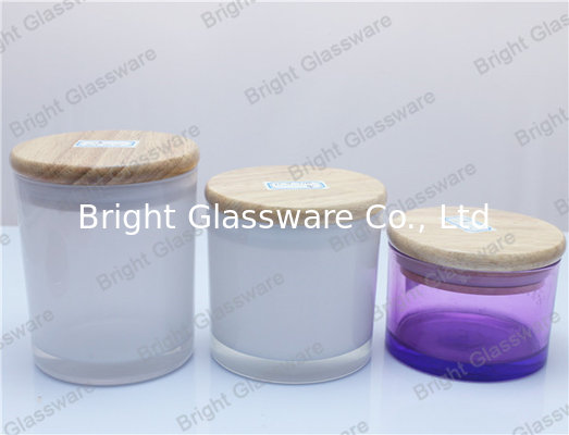 best design glass candle holder with wooden lid for wedding decorative