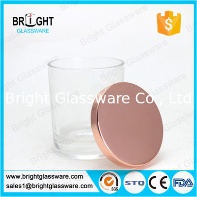 electroplating rose gold metal lids for candle holder