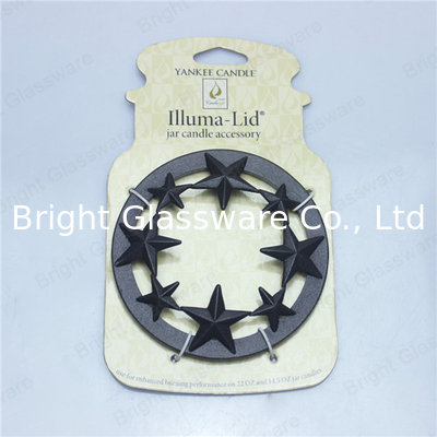 Luxury design glass yankee candle jars lids, jar metal lids sale