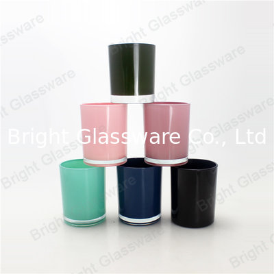 New glass candle jar with custom logo, candle holder with lid