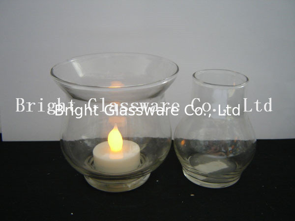 holiday decoration glass candle holder, Hurricane glass for wholesale