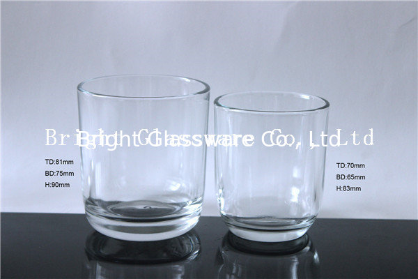 Best design cylinder candle holder for home decor, glass cup sale