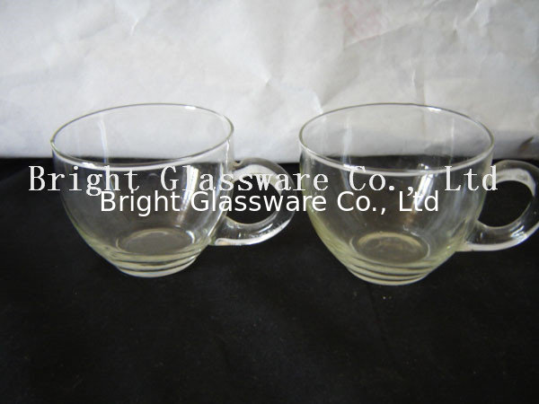 glass ice cream cup with handle, Ice Cream Bowls, glass tea set in hotel