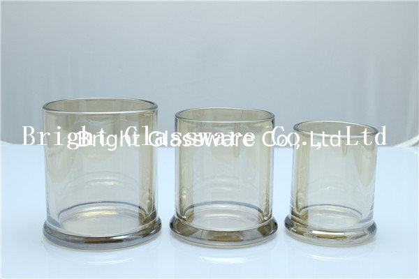 Colored glass decorative glass candle jar for fragrant candles