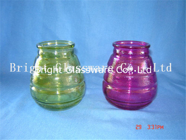colorful glass candle jars, candle container,  candle holder sale