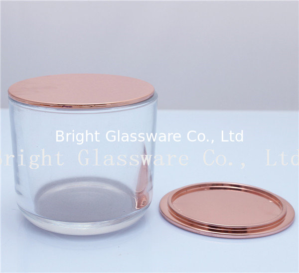 perfect clear glass candle holder with plastic lid for wedding decor
