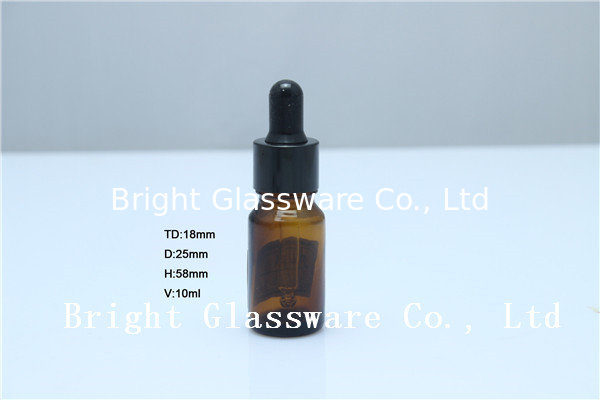 cheap 10ml Brown Glass Oil Bottle, glass dropper bottle for essential oil sale