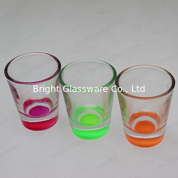 special design sprayed color glass candle cup for decoration