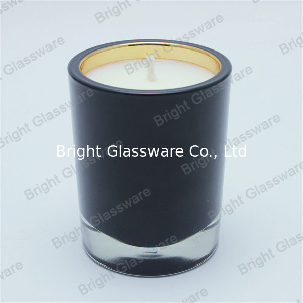 fashion decoration black candle holder, candle container sale in holiday