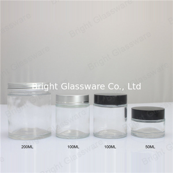 Factory price 1oz 2oz 4oz 6oz 8oz glass jar with plastic cap