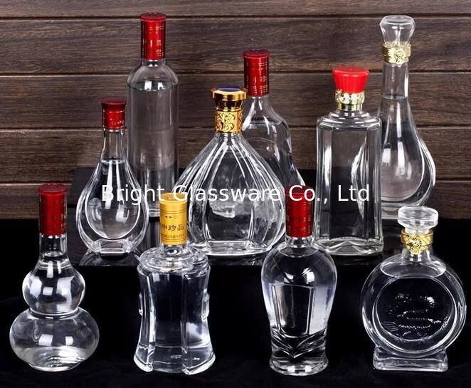 Cheap high white galss vodka bottle whisky glass bottle 700ml 750ml glass liquor bottle