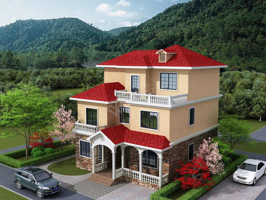 Prefabricated modern light steel villa luxury prefab structural building