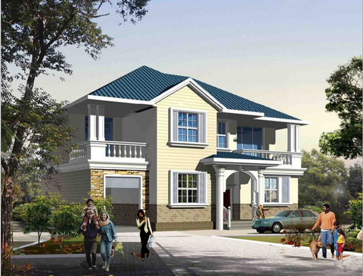 Prefabricated modern light steel villa luxury prefab structural building