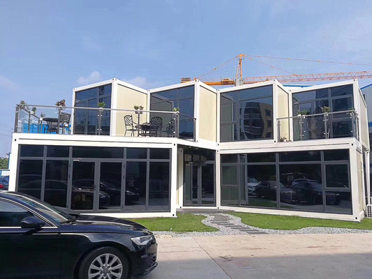 Focus on the project of temporary housing fast LCL packing box glass curtain wall fast LCL living container