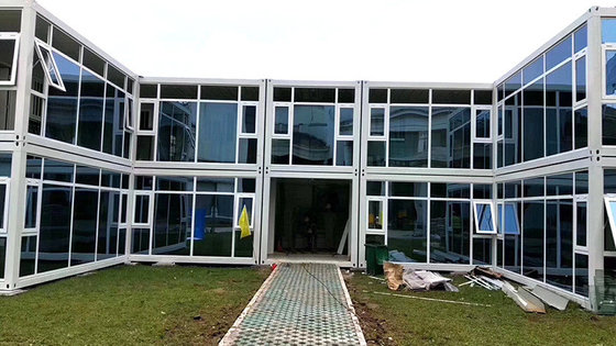 Focus on the project of temporary housing fast LCL packing box glass curtain wall fast LCL living container