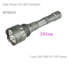 China 12W High Power 3 Cree Lamps 395NM Blacklight/Utra Violet UV Flashlight/Led Torches supplier