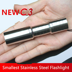 China Mini Size 5 W Stainless Steel CREE Q5 XPE 350Lms LED Flashlight/Torch with 3 Mode supplier