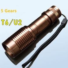 China Flexible Design Zoomable 18650 or AAA Battery 1000 Lms CREE XML-T6 LED Flashlight/Torches supplier
