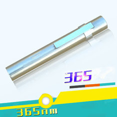 China Stainless Steel AAA Dry Battery or 10440 Litium Battery 365NM Blacklight UV Flashlight supplier
