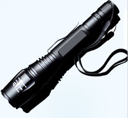 China Flexible Zoom High Brightness CREE T6 Led Flashlight/Torch Taking 2x18650 Lithium Battery supplier