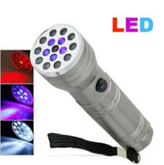 China Aluminum Alloy 16 LED Purple Light Ultra Violet Money Detector/Leakage Tester supplier