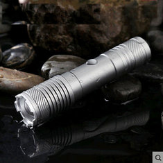 China 3 Modes Yellow Light Silver color Aluminum Alloy Waterproof MINI Handy LED Flashlight with Strap for Outdoor Hunting supplier