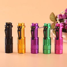 China Colorful Aluminum Alloy MINI Zoom UV Led Pen Flashlight AA Powered 395NM UV Detector for Money Fluorescer supplier