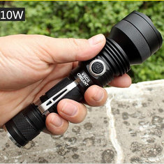 China CREE XML2 Portable 10W Handheld LED Flashlight Stepless Dimming Camp LED Lanternas Waterproof White Light Lamp supplier