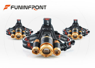 China 30W Adjustable Focus Zoom Outdoor LED Headlamp 3000Lm with 3*CREE T6 LEDs 4 Mode supplier