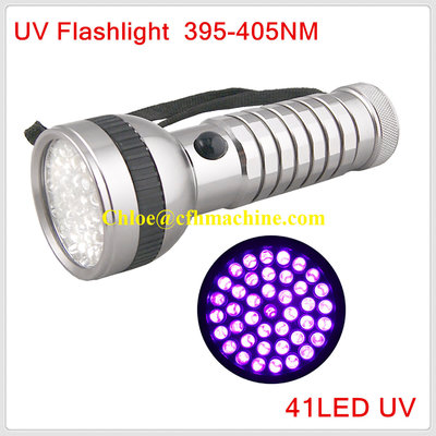 AA Dry Cell/Battery Powered Aluminum Alloy 41 Ultraviolet UV Blacklight Led Flashlight supplier