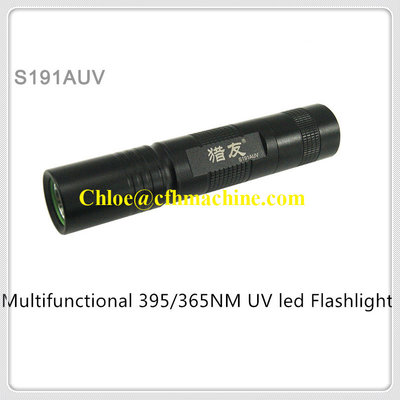 MINI Slim 18650 3W High Power Cree 365NM Ultraviolet Light Bulb Led Flashlight supplier