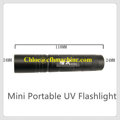 MINI Slim 18650 3W High Power Cree 365NM Ultraviolet Light Bulb Led Flashlight supplier