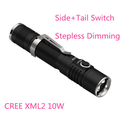 Black Aluminum Alloy 10W High Power CREE XML2 LED Flashlight 5 Modes Handheld Clip LED Lanternas for Outdoor Camping supplier