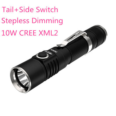 Black Aluminum Alloy 10W High Power CREE XML2 LED Flashlight 5 Modes Handheld Clip LED Lanternas for Outdoor Camping supplier