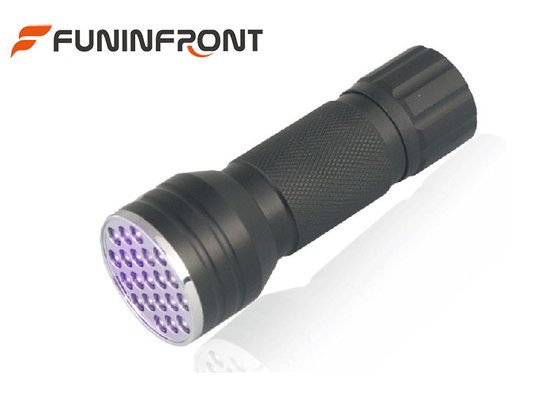 Black Housing Aluminum Alloy 395NM - 410NM LED UV Flashlight MINI Size for 3*AAA supplier