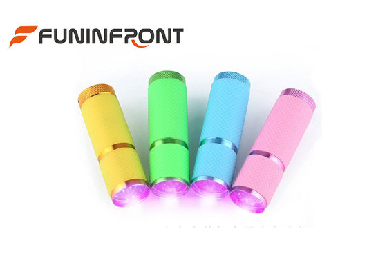 3*aaa Power Source 395NM LED UV Flashlight 9 LEDs Candy Color for Nail Gel Dryer supplier