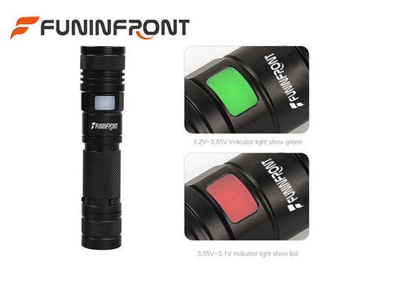USB Rechargeable CREE XM-L L2 Powerful LED Flashlight with Clip for Outdoor Camp supplier
